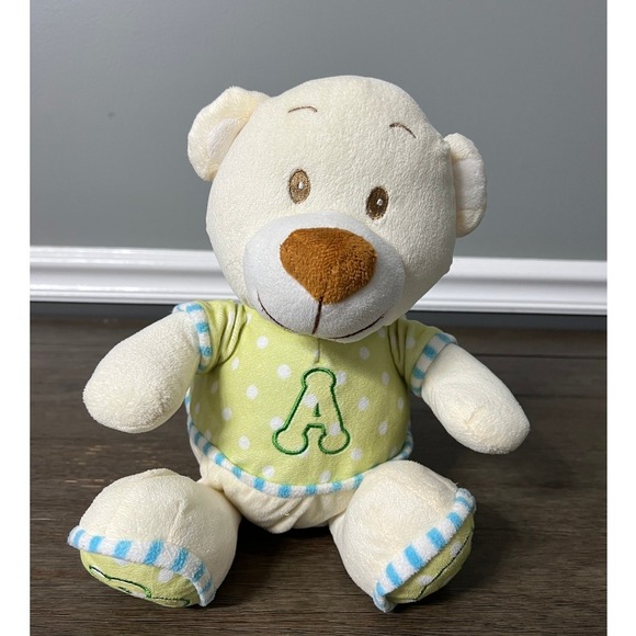 Kellytoy | Toys | Kellytoy Cream Green Blue Abc Teddy Bear Plush ...